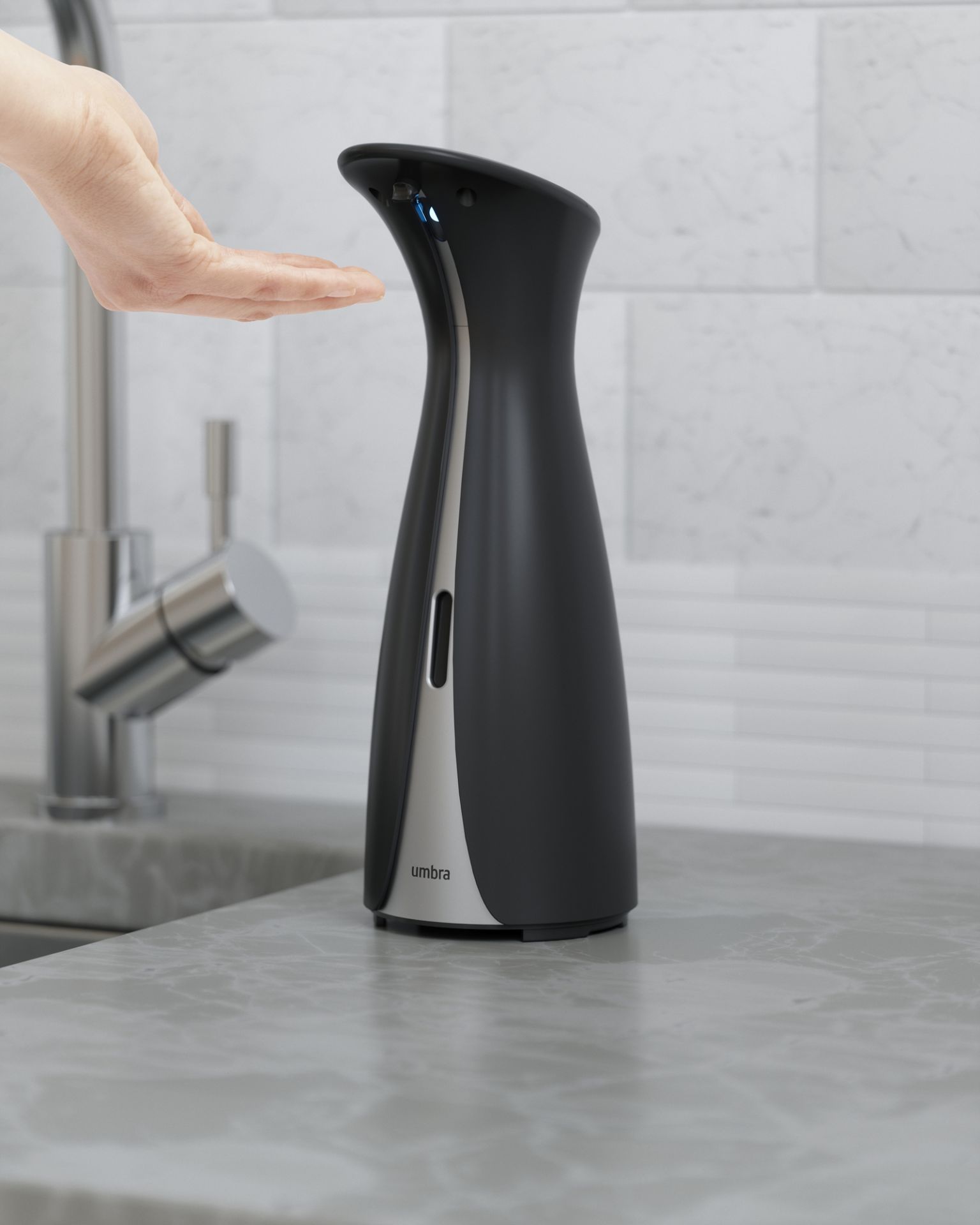 Otto Sensor Soap Pump Soap Dispenser Umbra SINGLE PIECES Nickel UMBRA 1012609 410